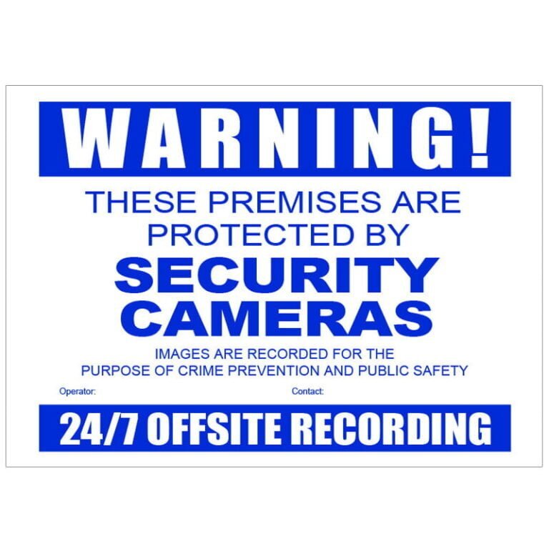CCTV Warning Sign Corflute A3 Size - VSCDCC - AO Security
