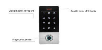 Touch IP68 Keypad with 125KHz RFID, Fingerprint Access, and WiFi