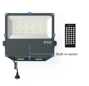 LED Floodlight with Sensors, 50W, 5000K, Remote Control for Sensor ...