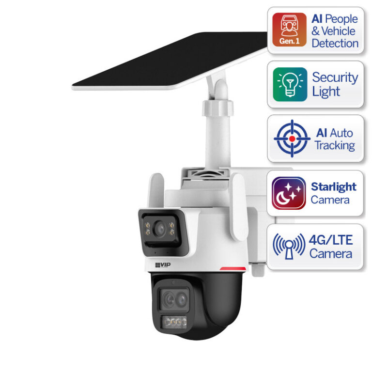 VIP Vision Multi-Vision PTZ camera, solar power, 4G, AI tracking - AO ...
