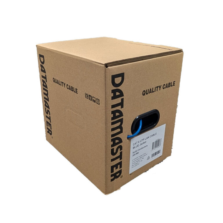 CAT6 Solid Conductor Cable Unshielded (Blue) - 305m Reel in a Box ...